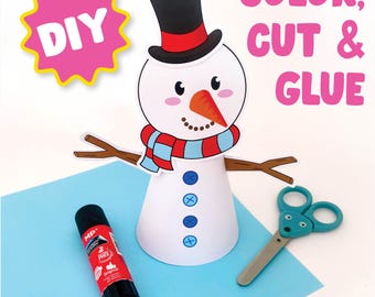 Snowman Craft - Etsy