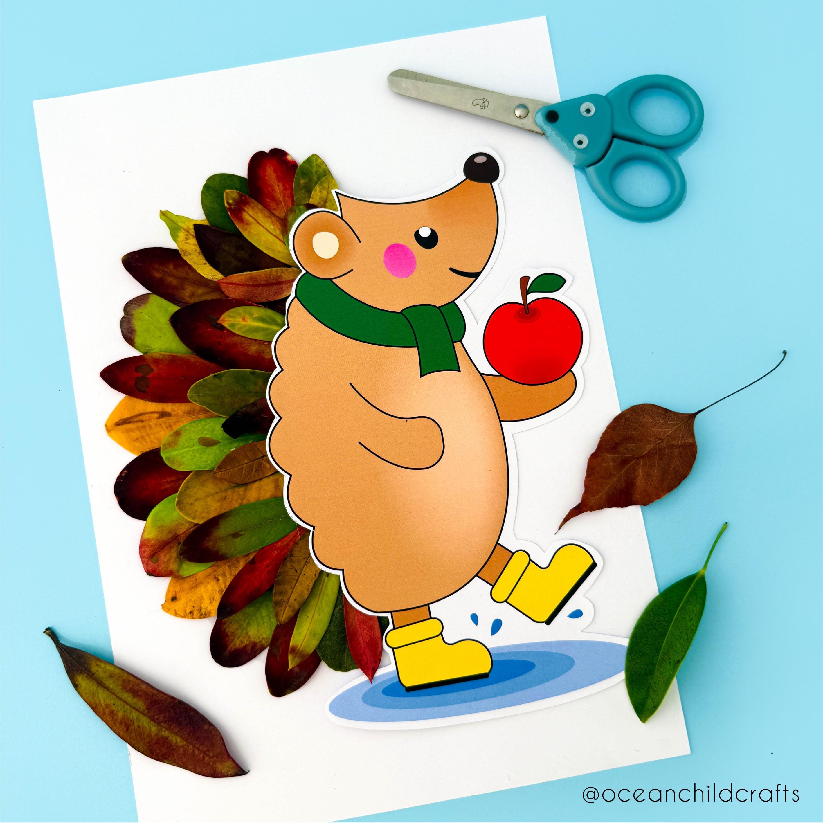 Woodland Animals Fall Craft Bundle – Hedgehog and Squirrel Printable ...