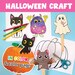 Printable Craft Halloween Activity, Pumpkin With Halloween Puppets ...