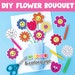 DIY Flower Craft Printable Mothers Day Floral Bouquet Mom Birthday ...