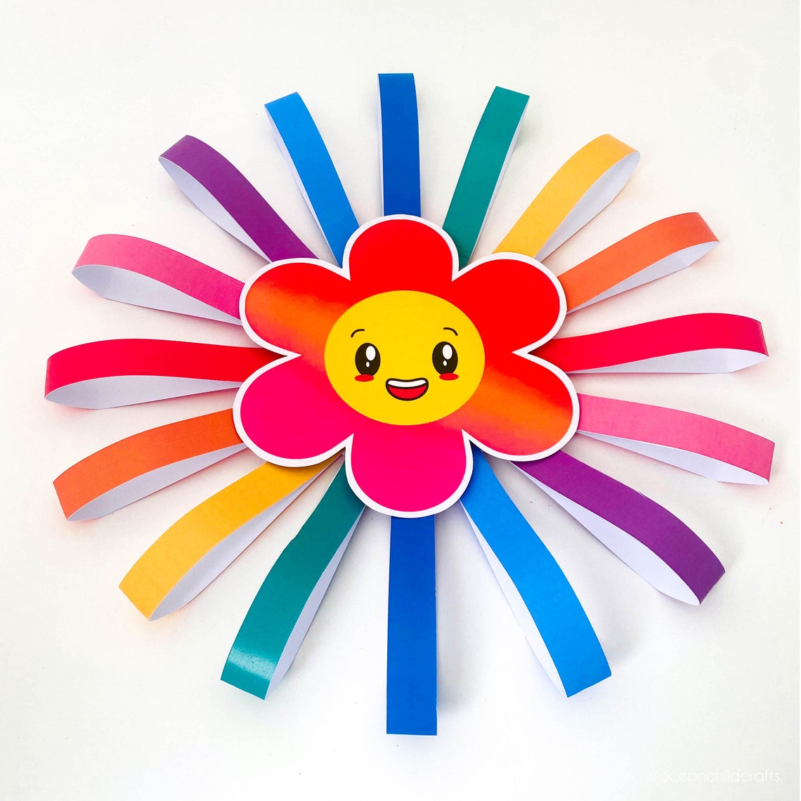 BIG Flower Craft Kids Summer Craft Template Spring Flower Daycare ...
