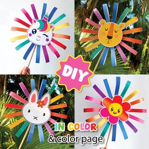 BIG Rainbow Flower Craft Printable, Back to School Activity, Colorful ...
