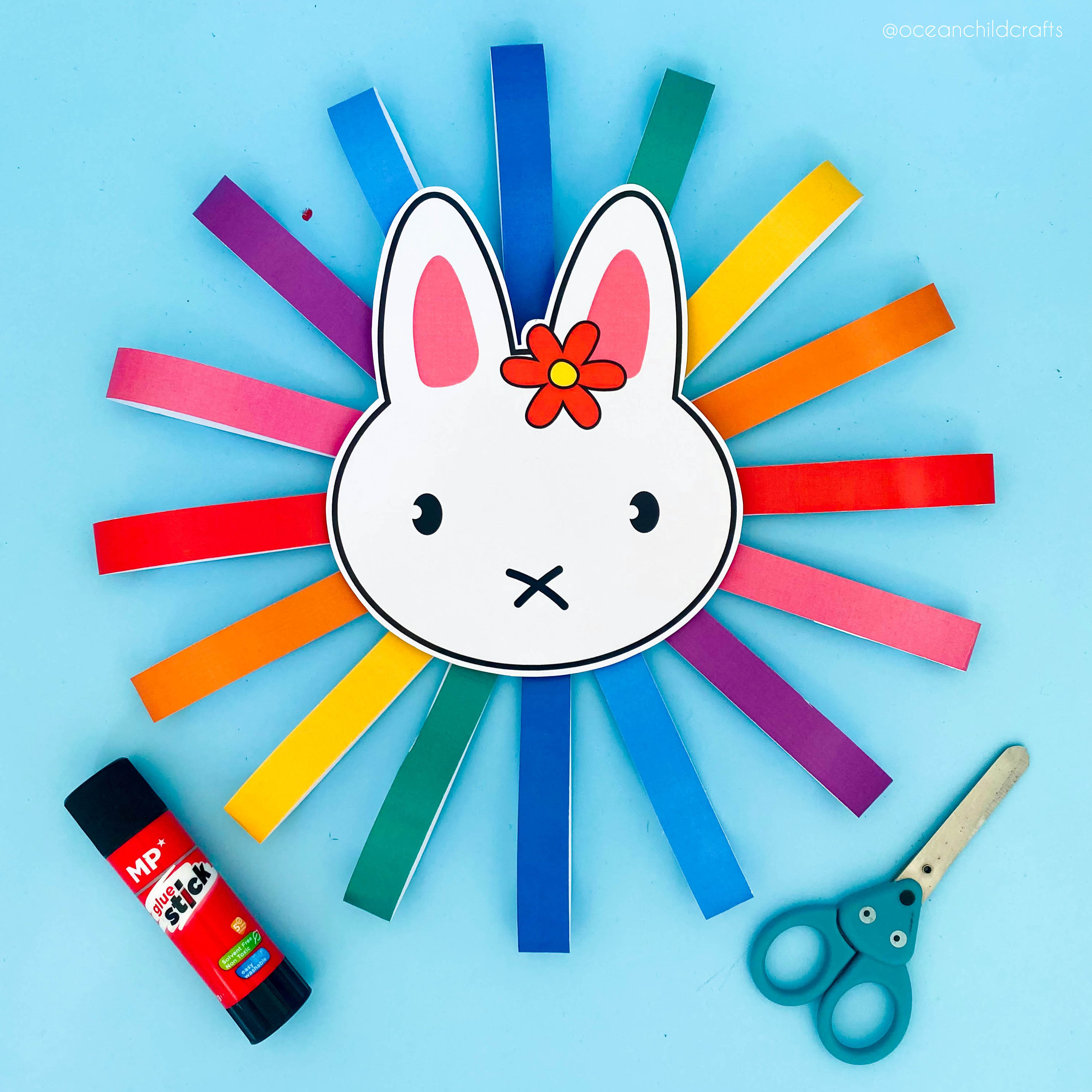 Animal Craft Printable Spring Art Activity Bunny Craft Kindergarten ...
