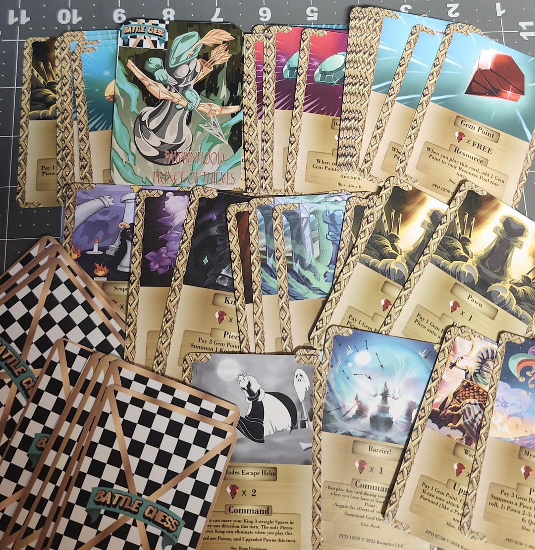 Battle Chess Playable Card Game Pilot Print - Etsy