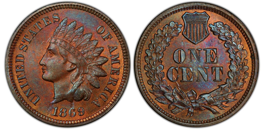 1869 69 Indian Head Cent Penny - Etsy