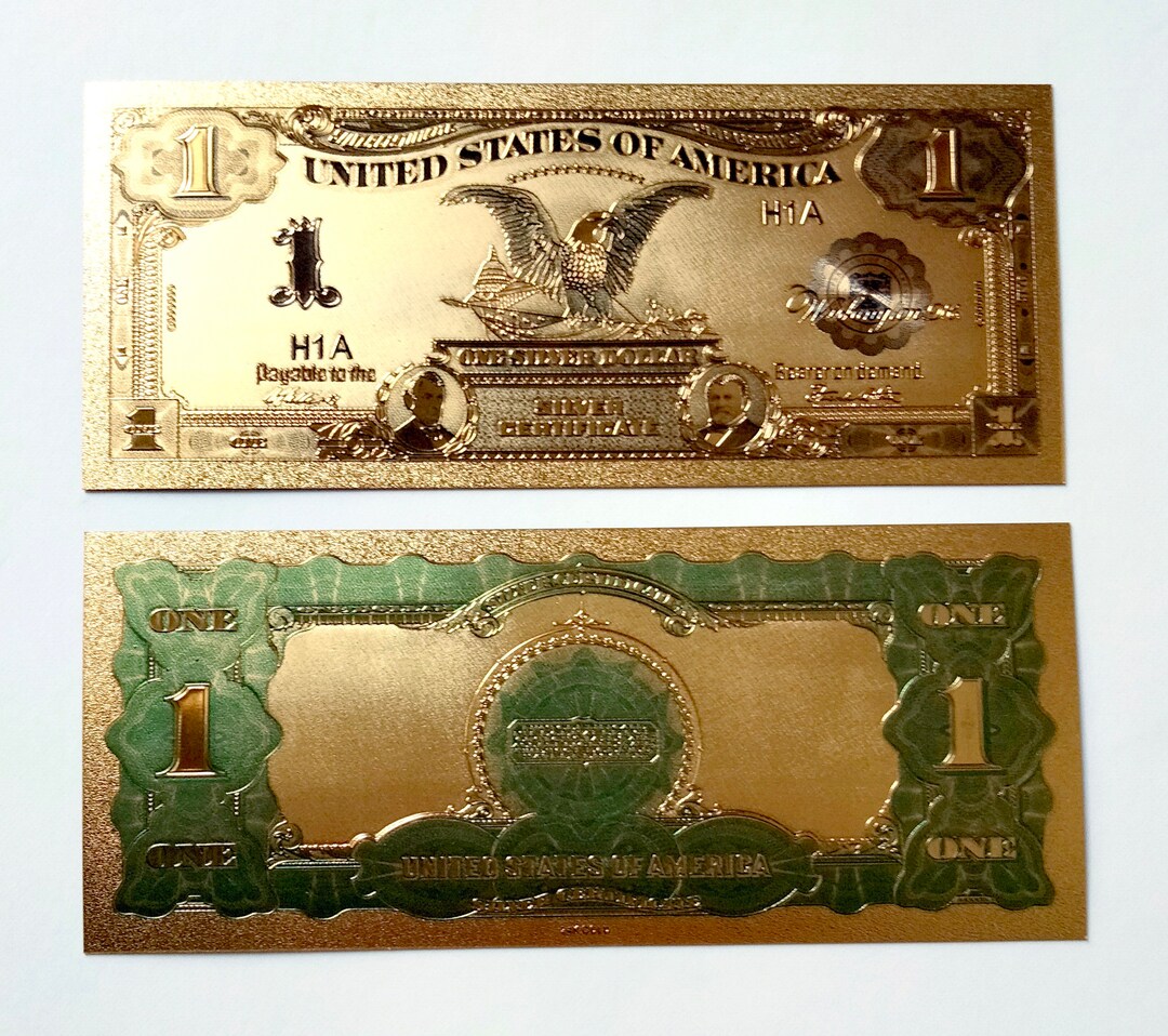 1 Dollar ONE SILVER DOLLAR Gift Gold Plated Bill - Etsy