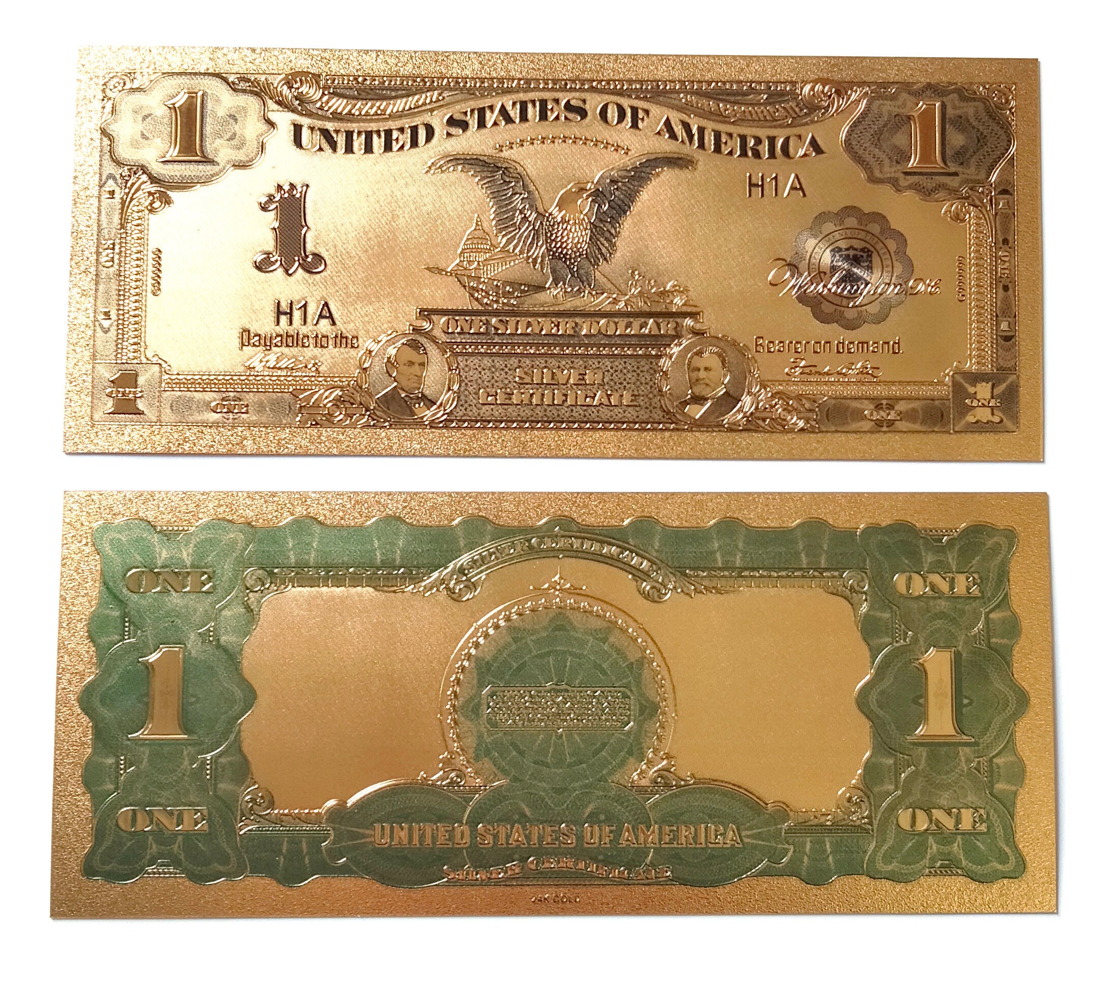 1 Dollar ONE SILVER DOLLAR Gift Gold Plated Bill - Etsy