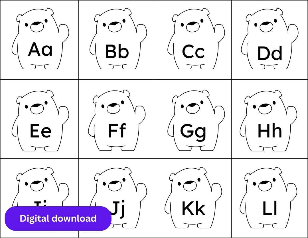Prek Reading Game, Alphabet Memory Game, Alphabet Flashcards, Polar ...
