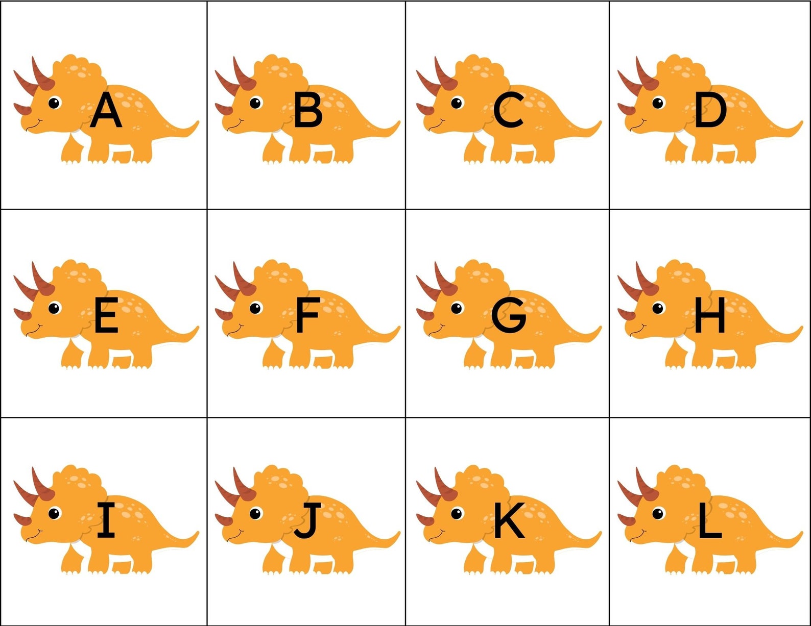 Prek Reading Game, Alphabet Memory Game, Alphabet Flashcards, Dinosaur ...