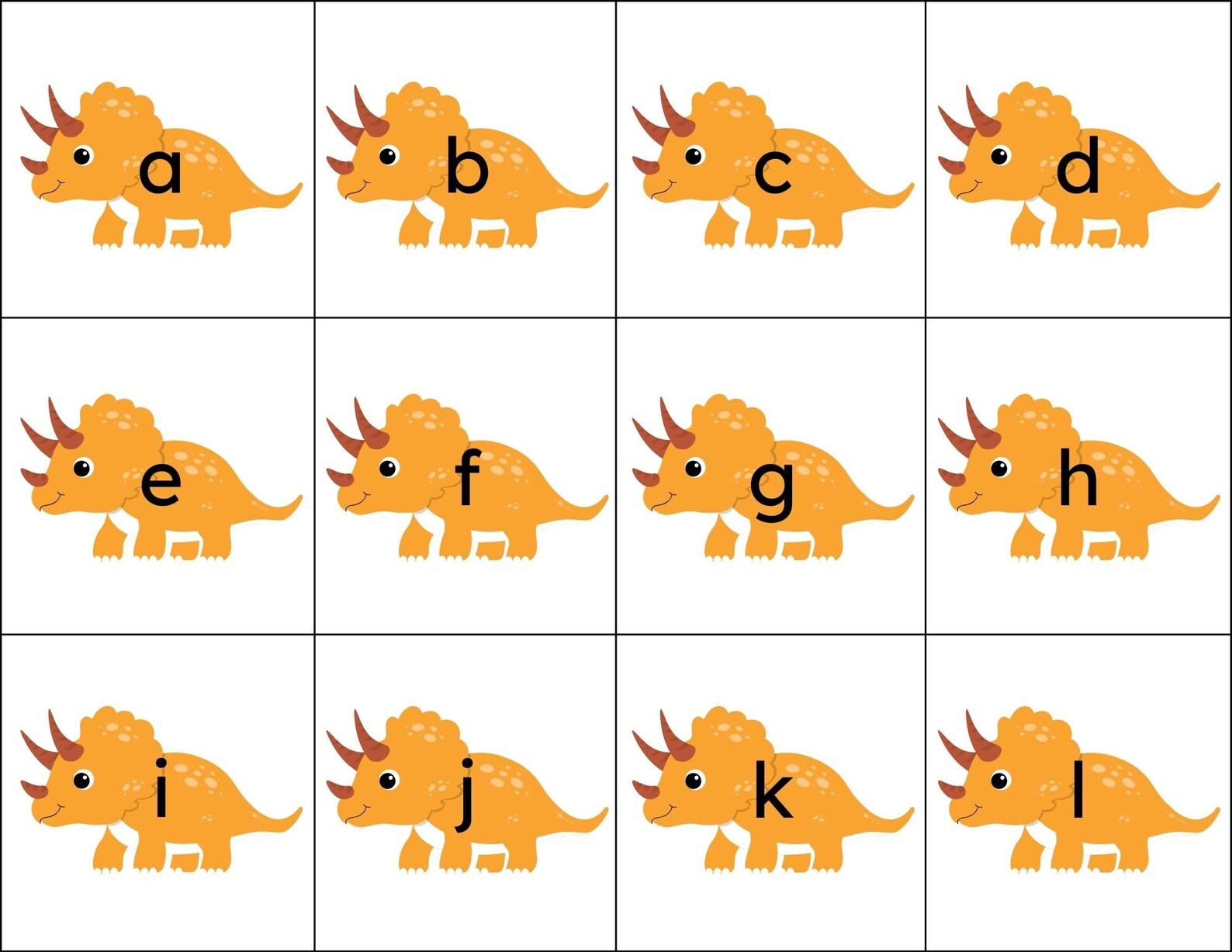 Prek Reading Game, Alphabet Memory Game, Alphabet Flashcards, Dinosaur ...