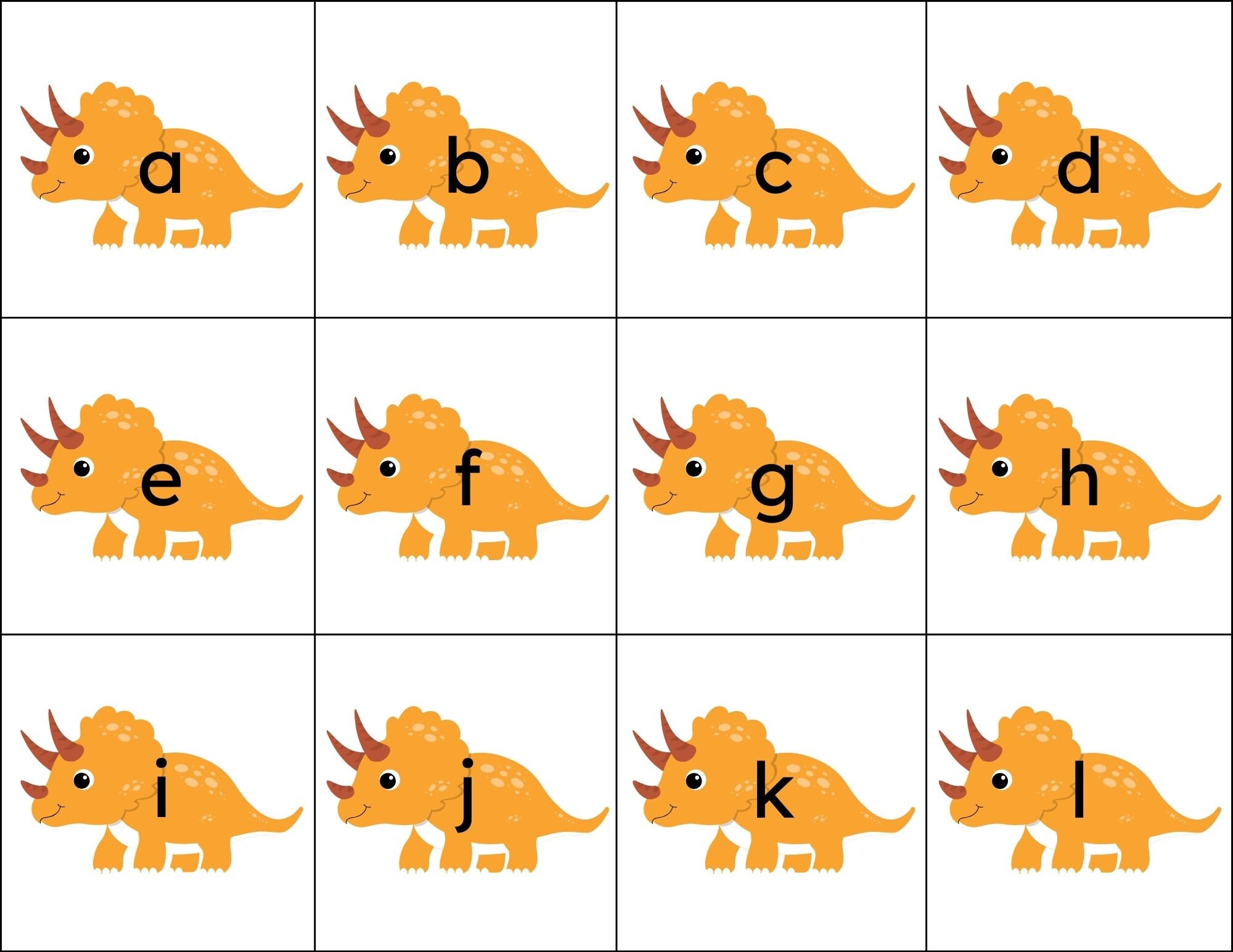 Prek Reading Game, Alphabet Memory Game, Alphabet Flashcards, Dinosaur ...