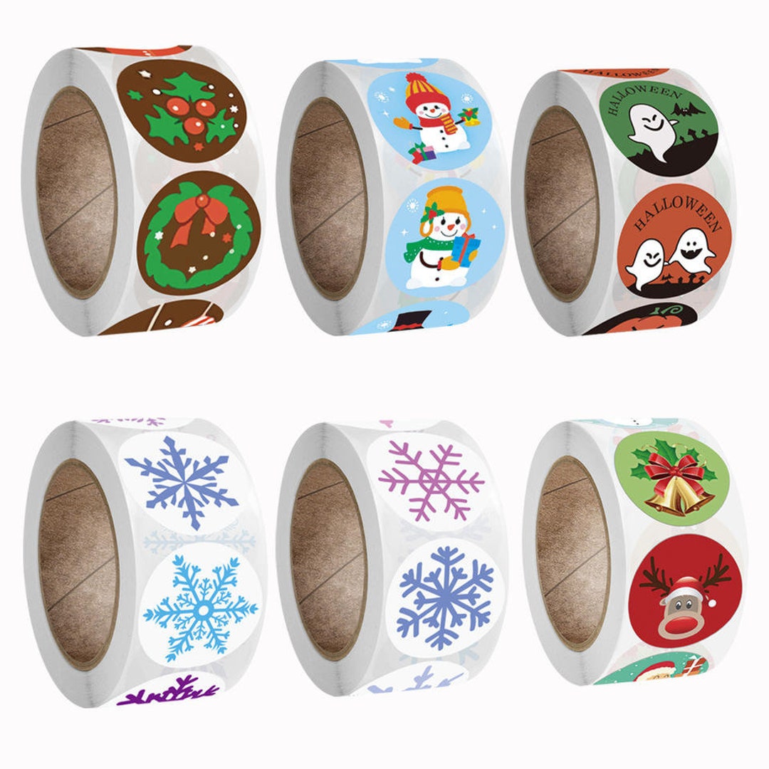 Merry Christmas Stickers Rollchristmas Stickers for - Etsy