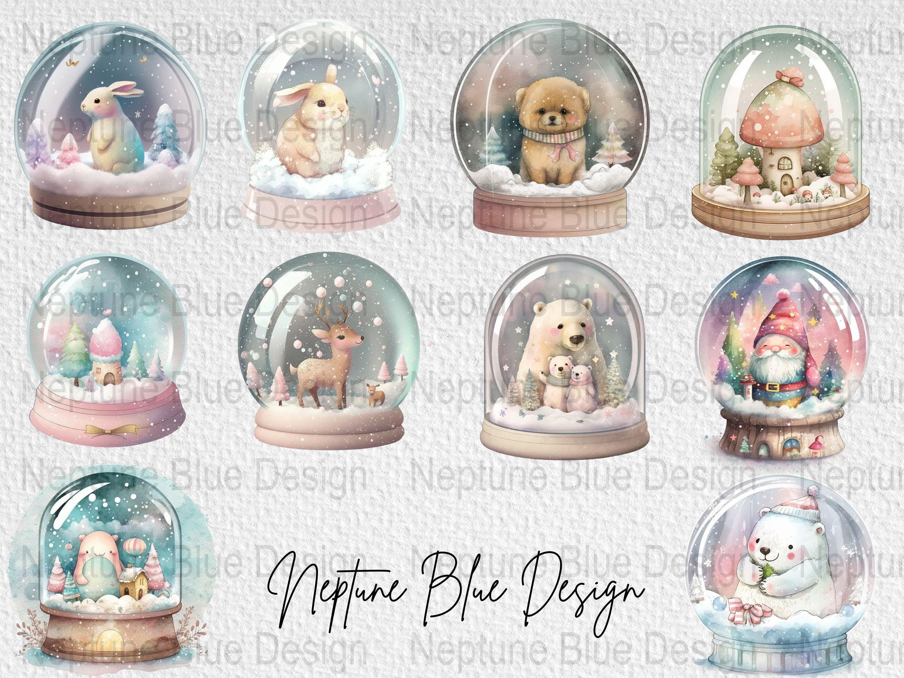 Winter Snow Globe Clipart - 30+ High Quality Set of Jpgs and Pngs ...