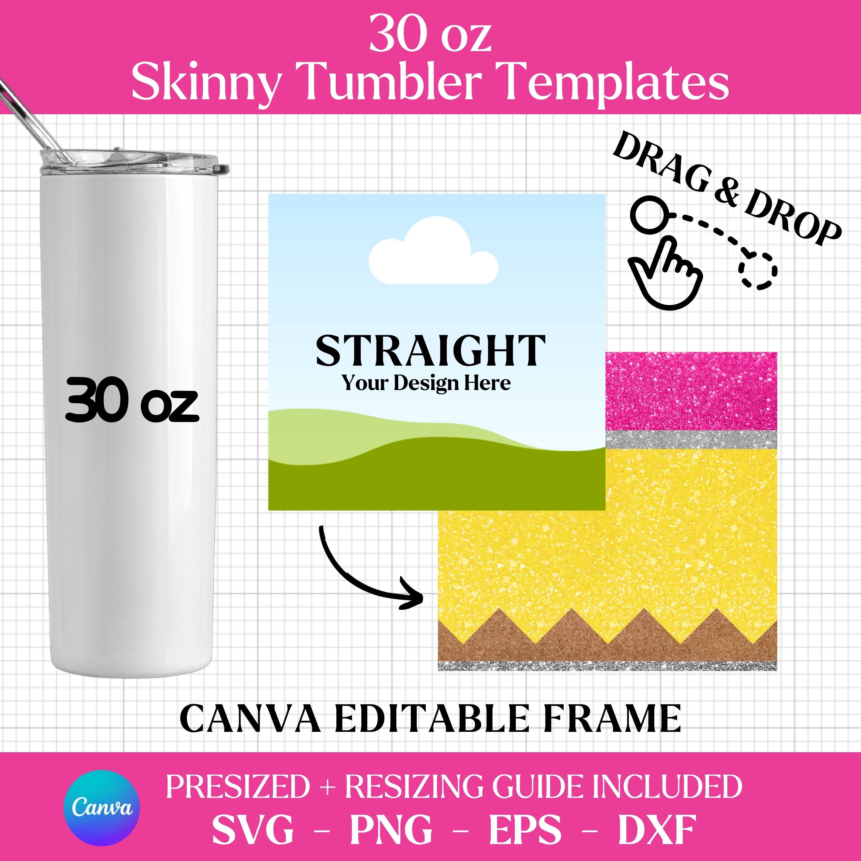 Tumbler Template Png, Editable Canva Template, 30oz Tumbler Template ...
