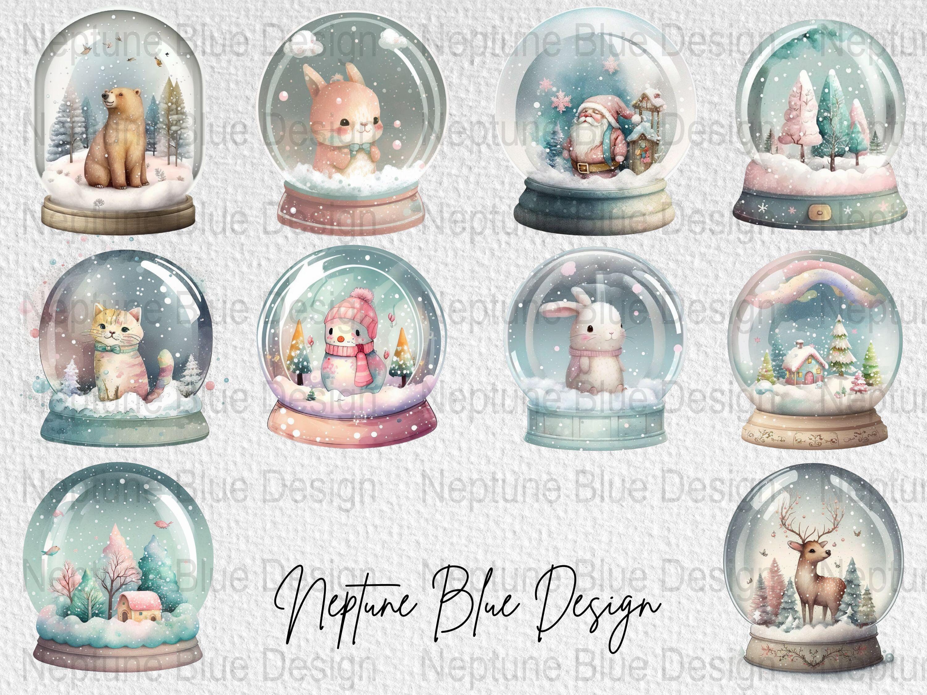Winter Snow Globe Clipart - 30+ High Quality Set of Jpgs and Pngs ...