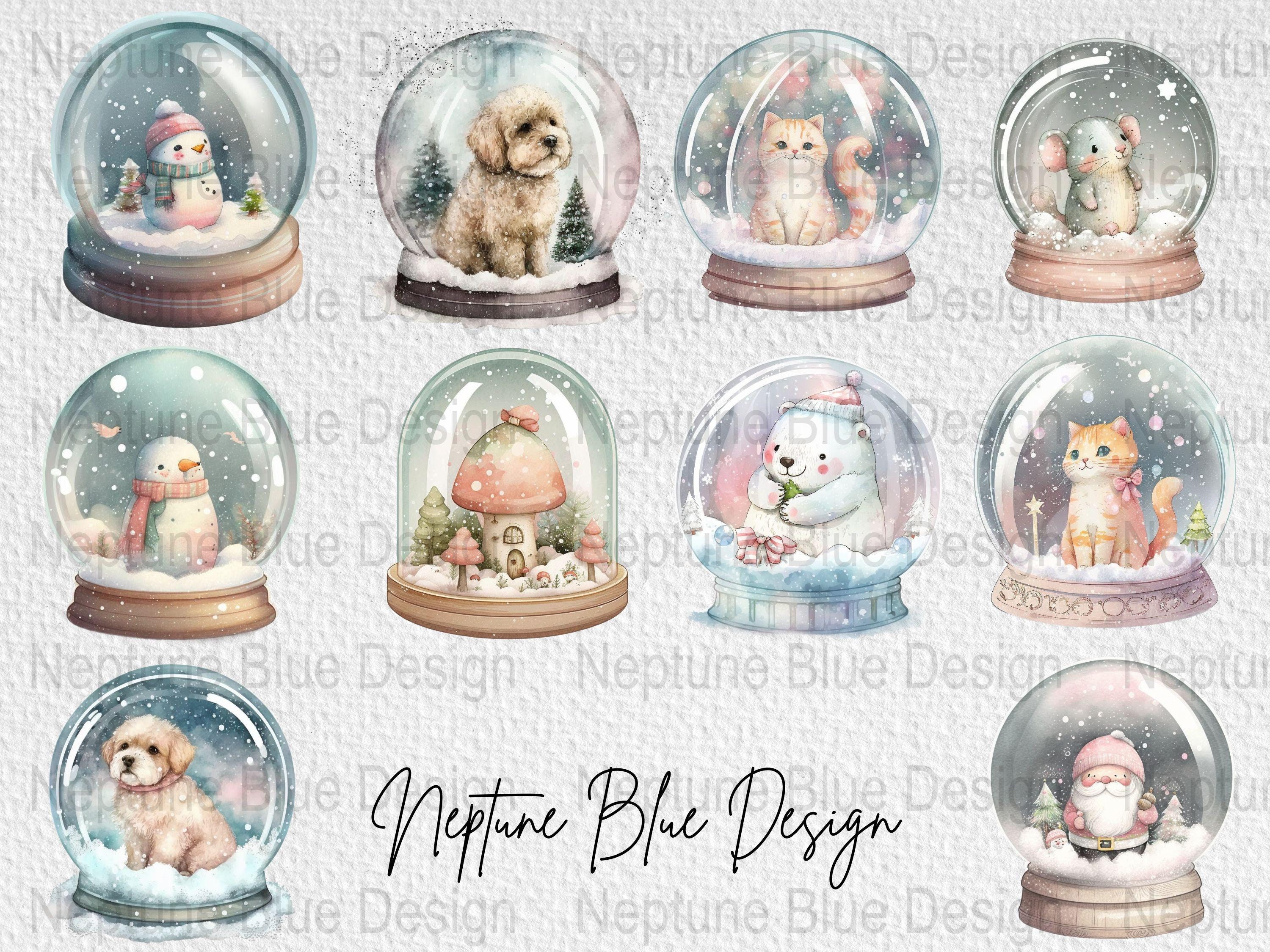 Winter Snow Globe Clipart 30 High Quality Set of Jpgs and Pngs Cliparts ...