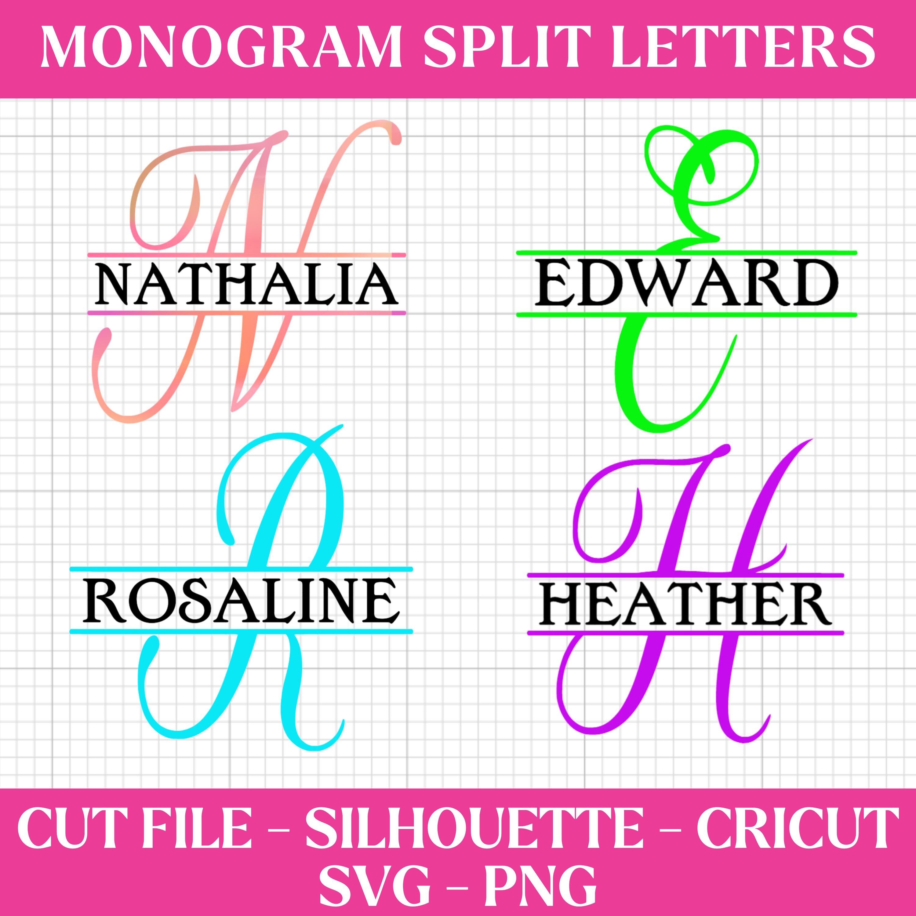 Monogram Split Letter SVG, PNG, Split Letter SVG Files, Monogram ...
