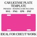 License Plate Template, Car License Plate Template, License Plate Frame ...
