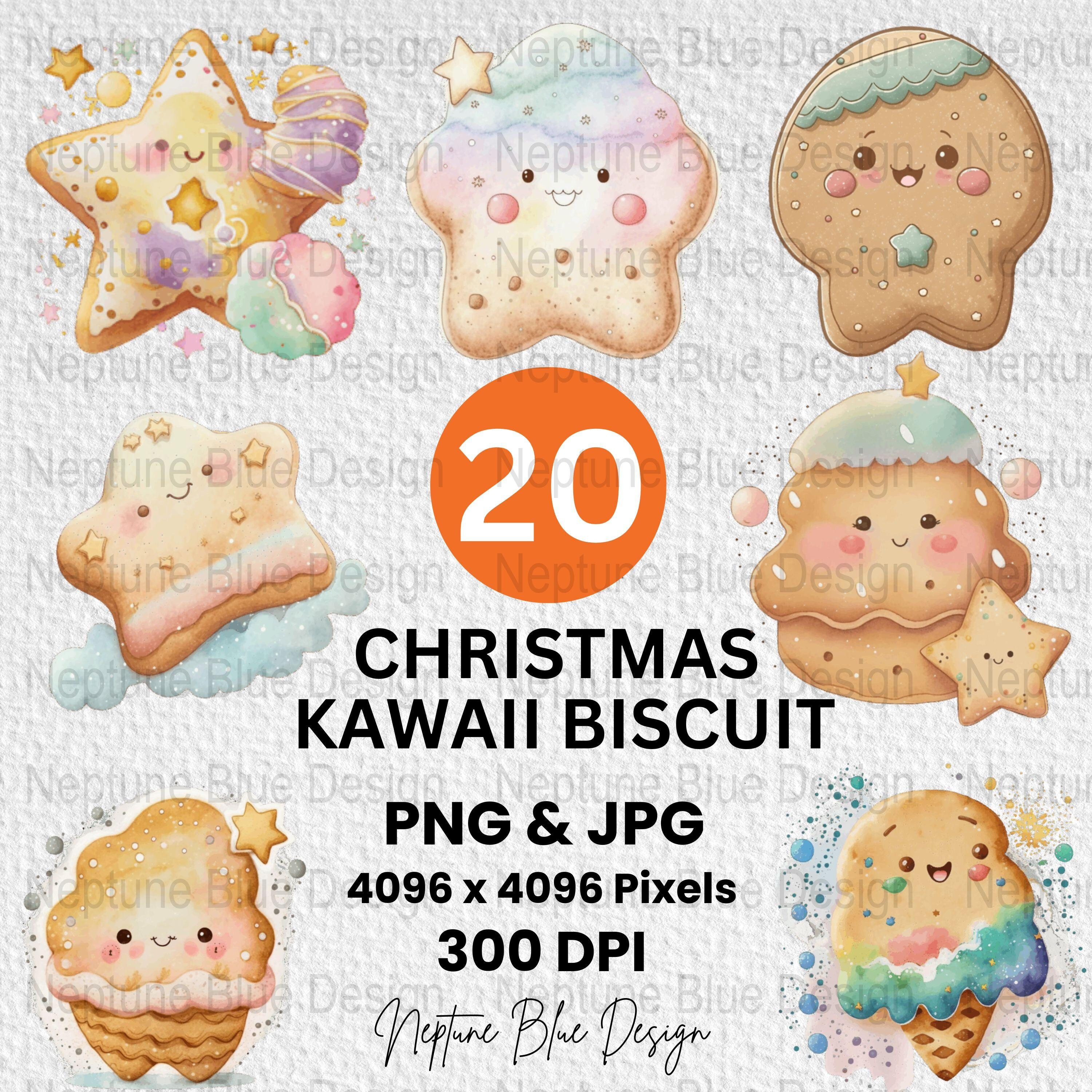 Kawaii Christmas Clipart Clipart 20 High Quality Set of JPG and PNG ...