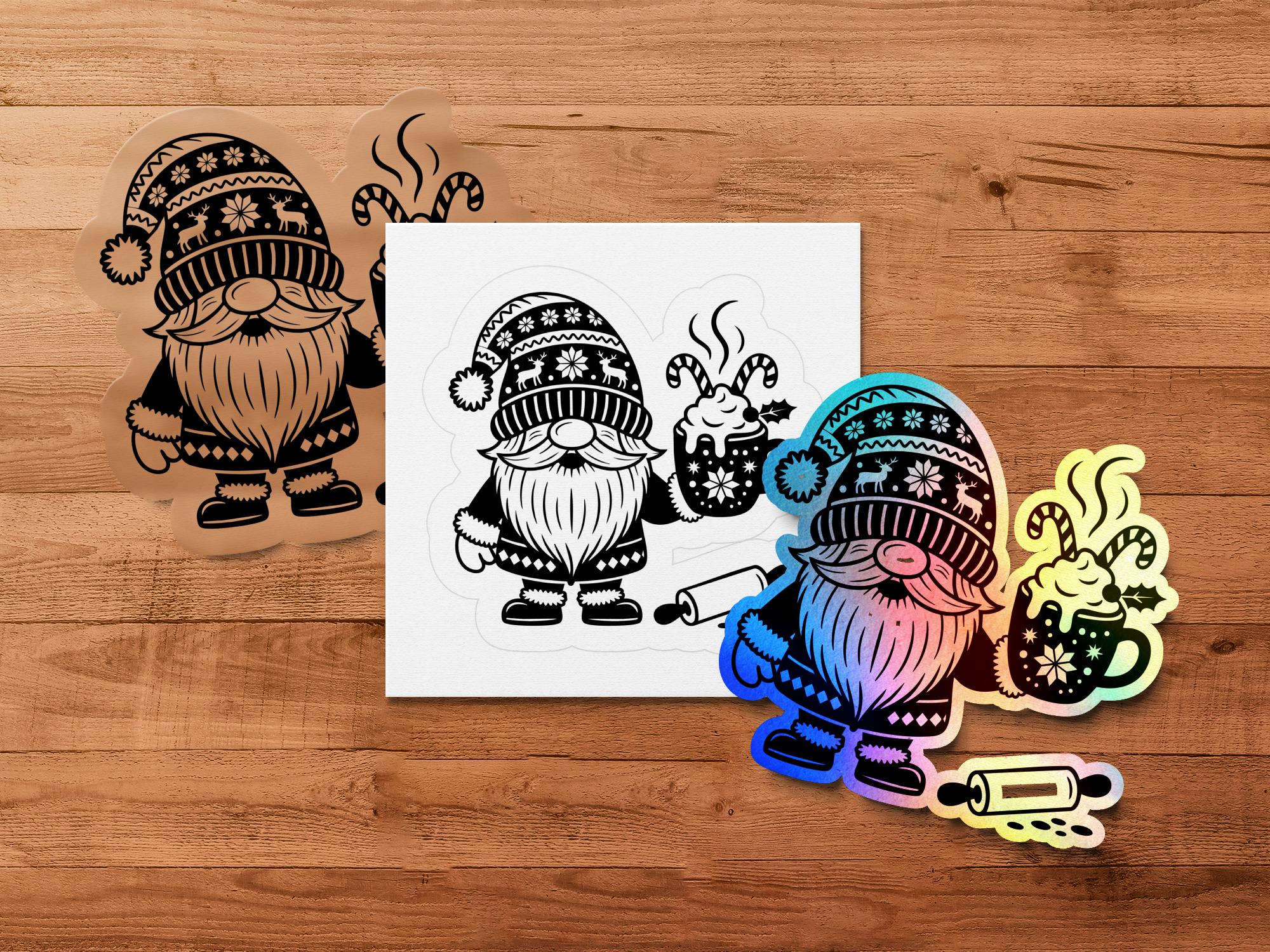 Digital Christmas Gnome Svg, Png, Holiday Baking Gnome Clipart, Winter ...