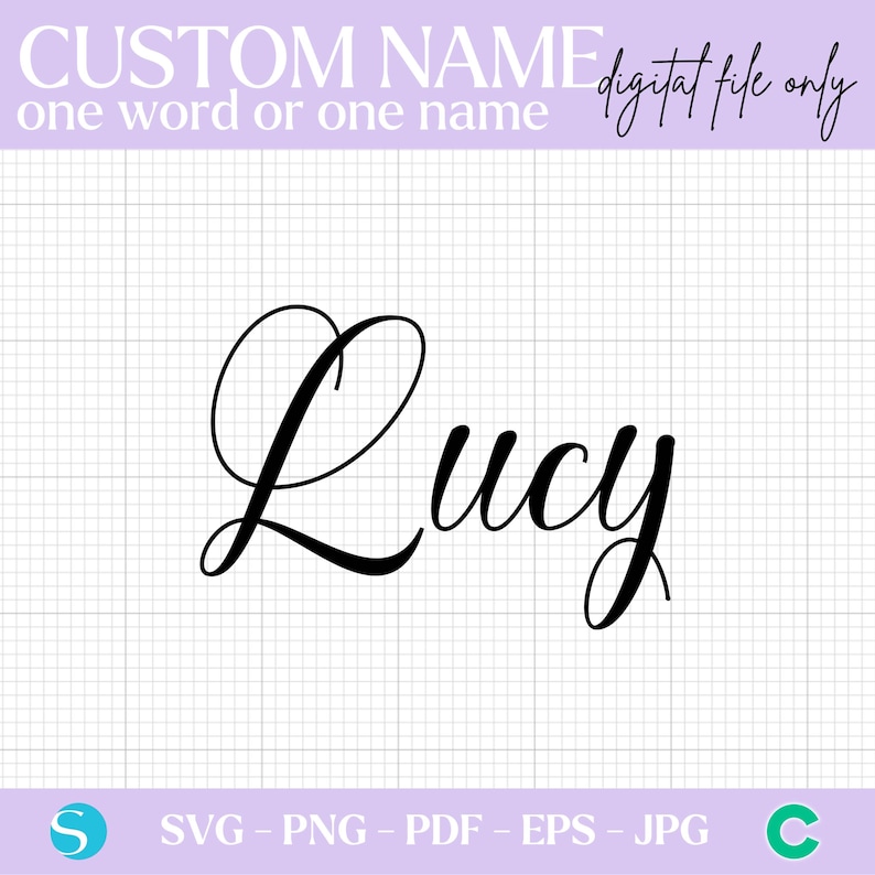 Custom Name Cut File, Personalized Name Svg, Custom Name Calligraphy ...