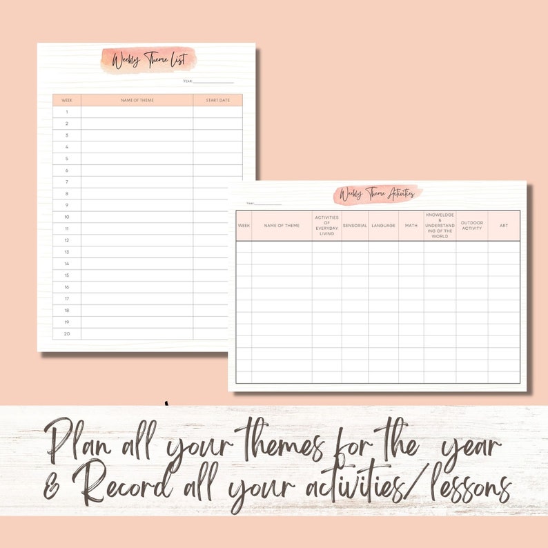 Montessori Theme Planner-classroom Planner-class Themes-themes ...