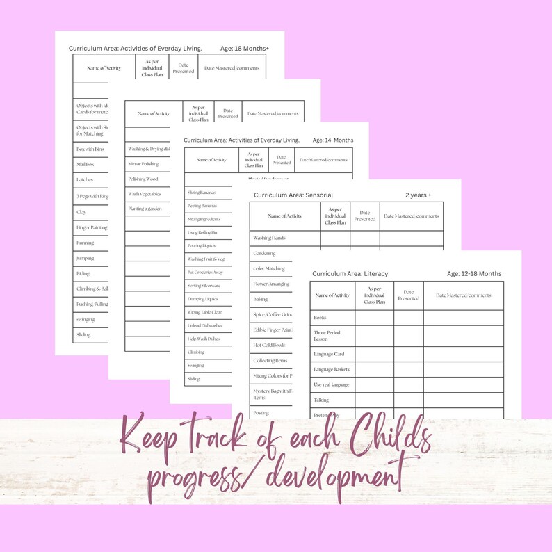 Montessori Activities for Homeschool or Classroom Setting-from 14 ...