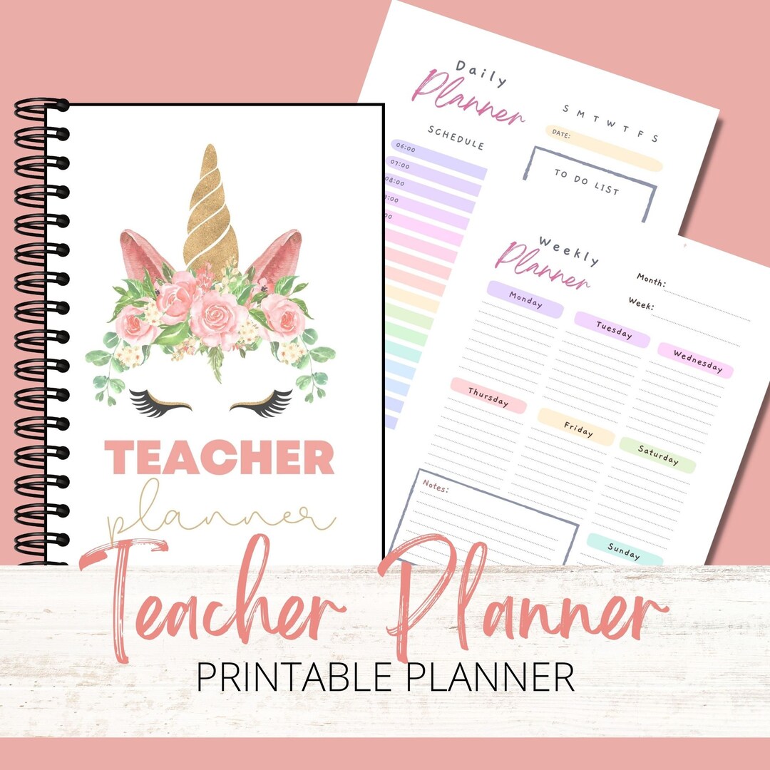 Spiral Notebook Teacher Planner-2022/2023-undated Monthly Planner ...