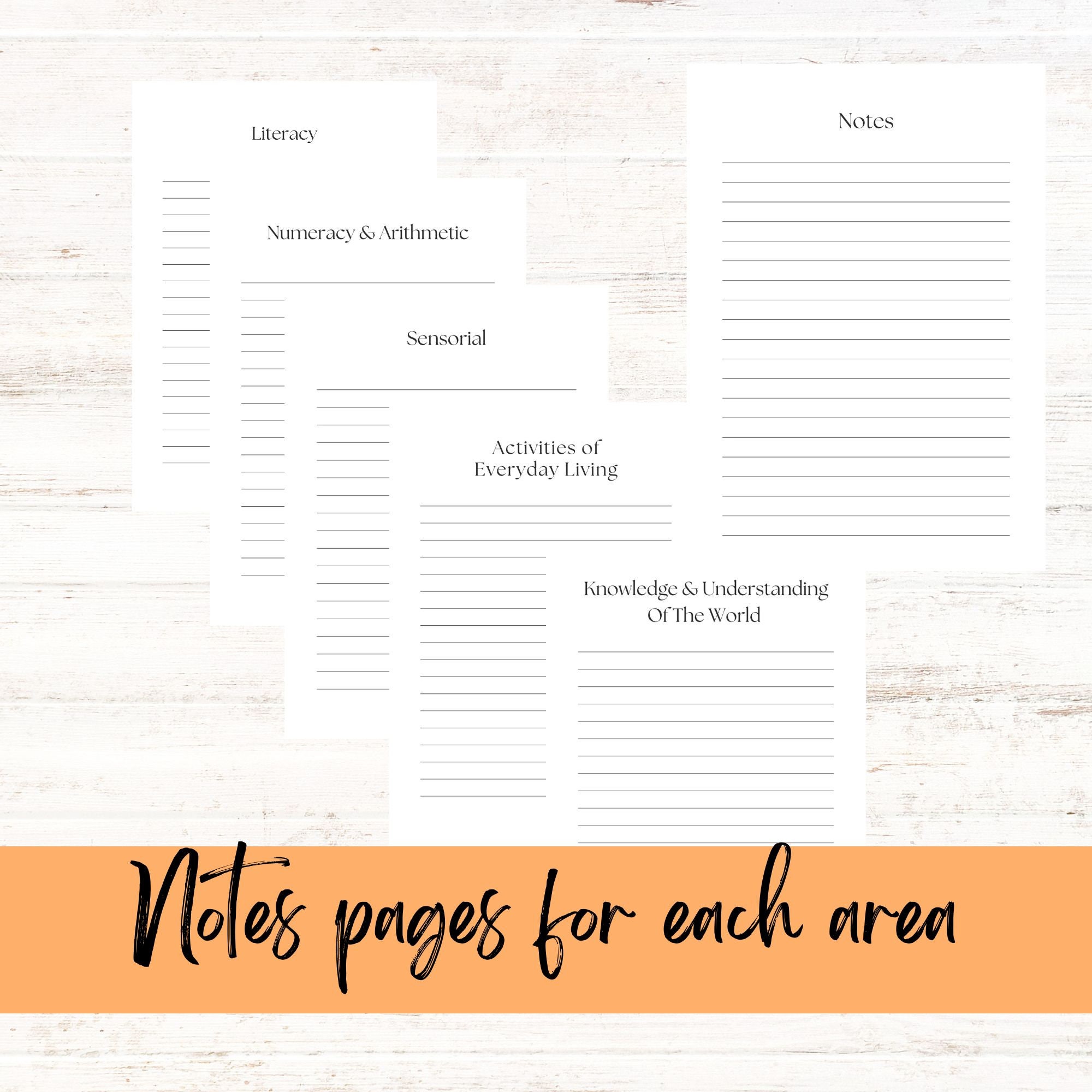 Montessori Lesson Planning Bundle-montessori Materials-observational ...