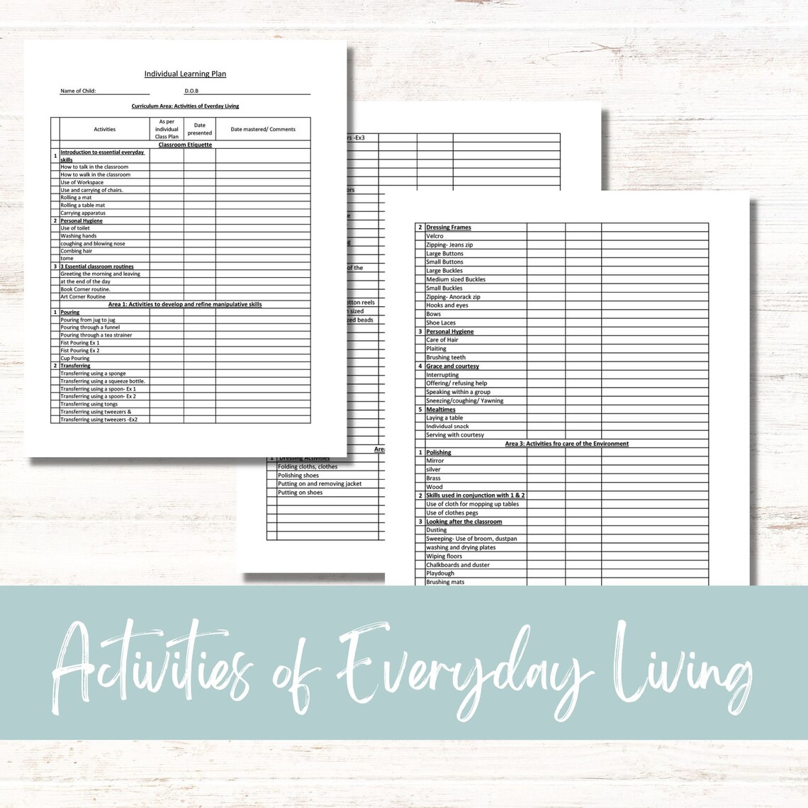 Montessori Record Keeping for Classroom or Homeschool Settings ...
