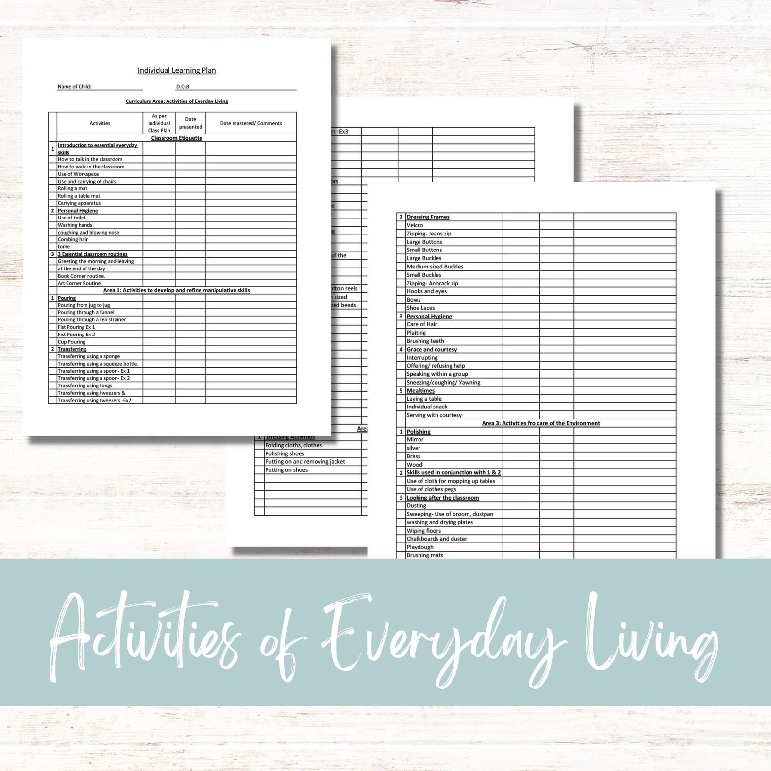 Montessori Record Keeping for Classroom or Homeschool Settings ...