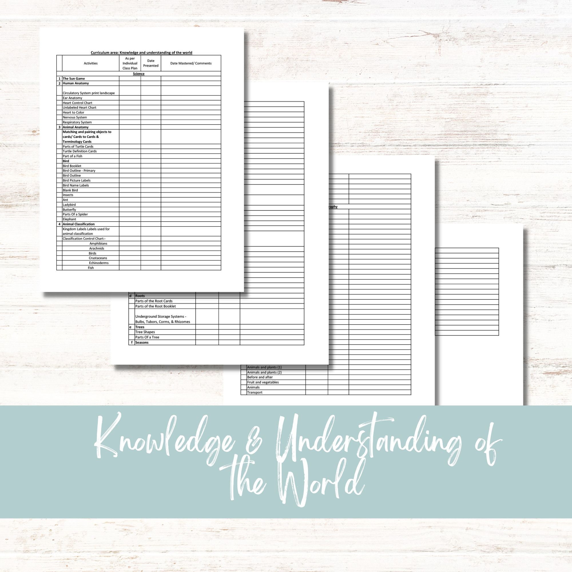 Montessori Record Keeping for Classroom or Homeschool Settings ...