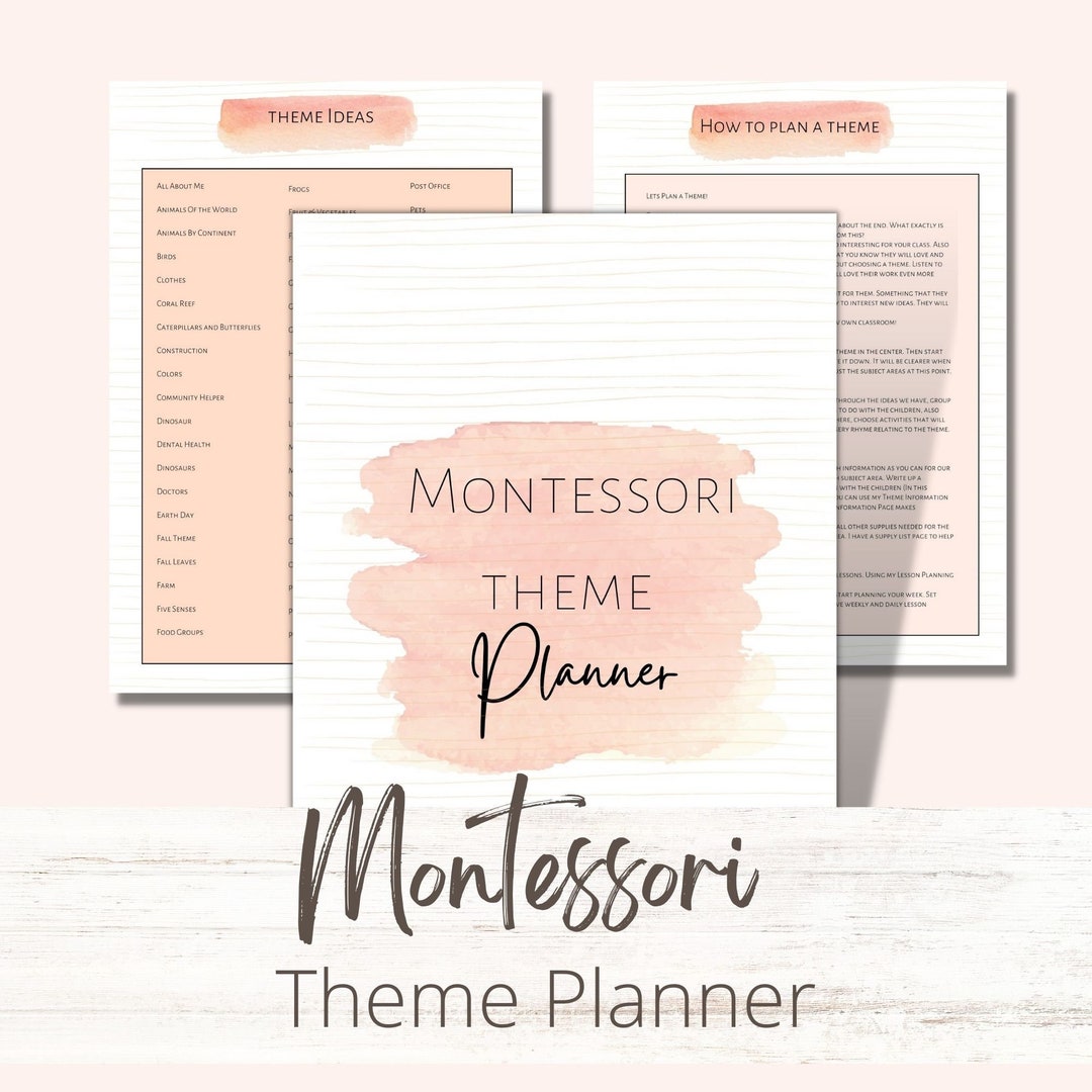 Montessori Theme Planner-classroom Planner-class Themes-themes ...