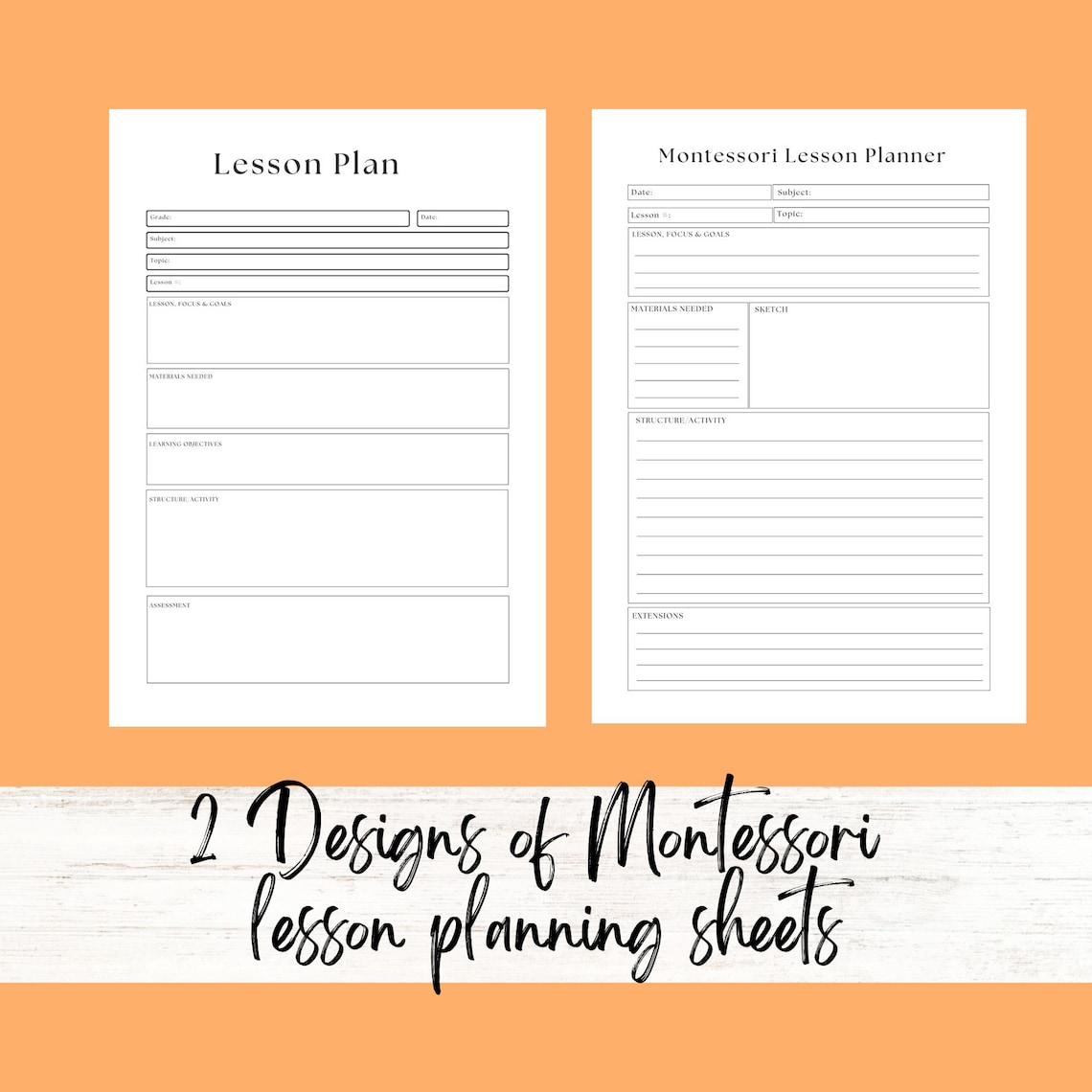 Montessori Lesson Planning Bundle-montessori Materials-observational ...