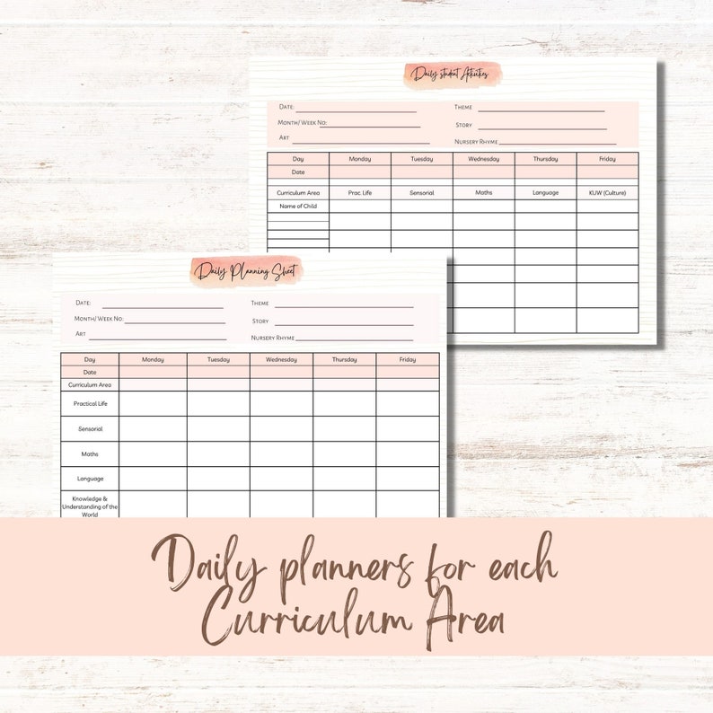 Montessori Theme Planner-classroom Planner-class Themes-themes ...