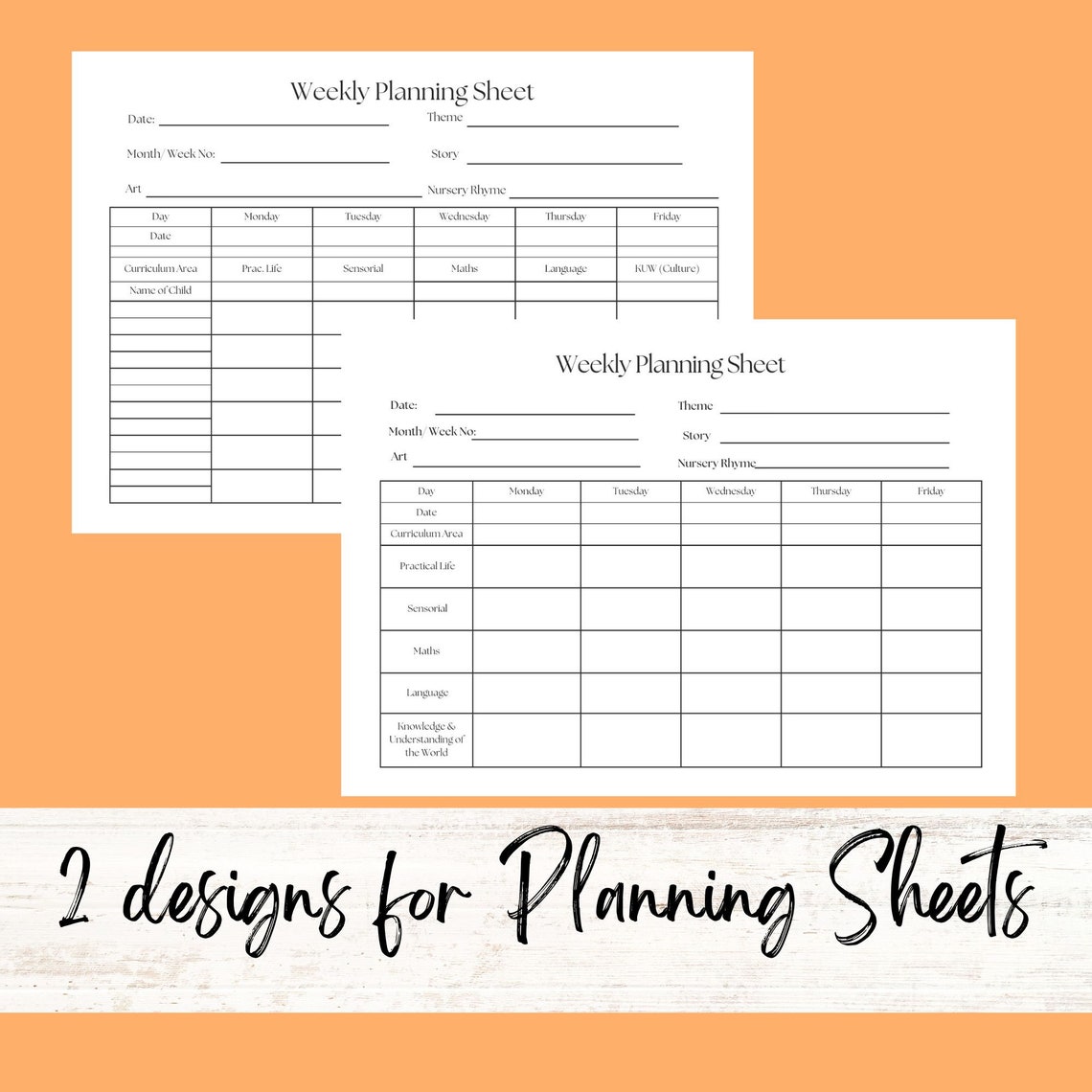 Montessori Lesson Planning Bundle-montessori Materials-observational ...