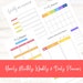 Digital & Printable Teacher Planner-rainbow Teacher Planner-rainbow ...