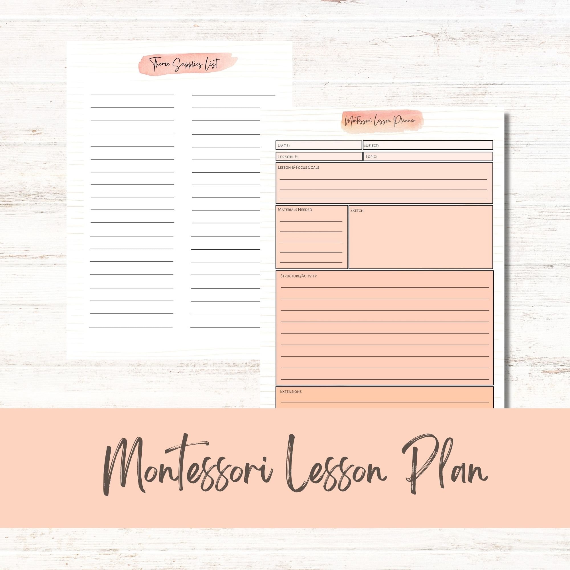 Montessori Theme Planner-classroom Planner-class Themes-themes ...