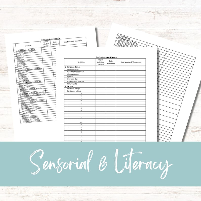 Montessori Record Keeping for Classroom or Homeschool Settings ...