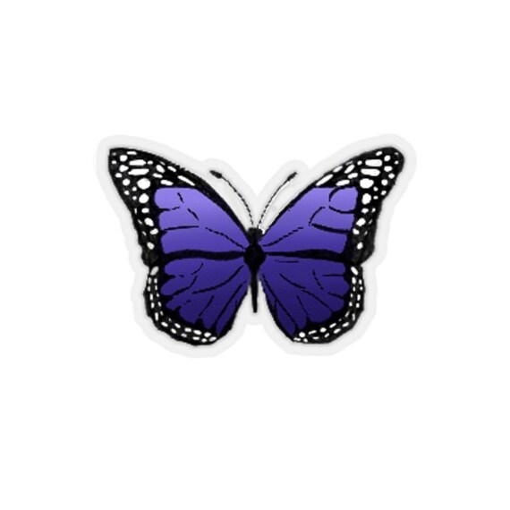 Blue Butterfly Sticker - Etsy