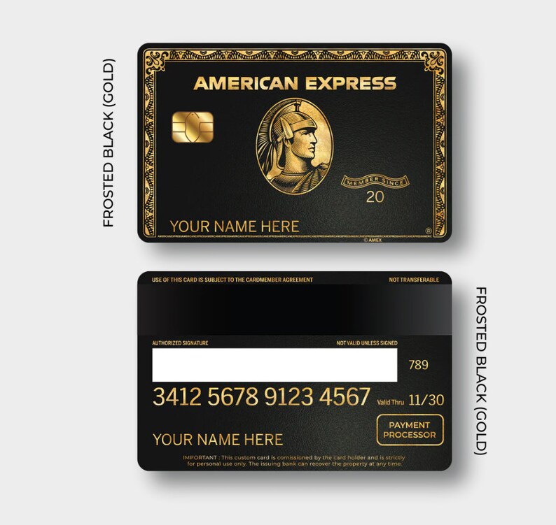 Metal Card Amex Centurion 2024 Metal Card Amex Card Custom Credit Card ...