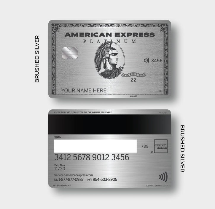 Metal Card Amex Old Platinum Metal Card Amex Card Custom Credit Card ...