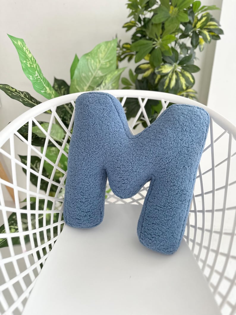 Letter Shaped Pillow, Abc Pillow, Custom Letter M Pillow, Nursery ...
