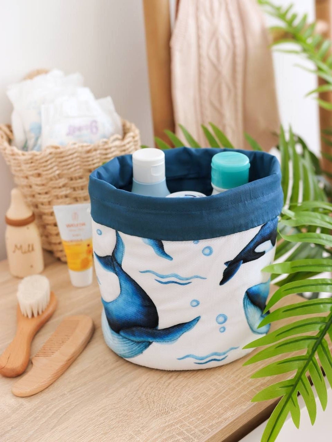 Washable Wipes Basket. Baby Diaper Basket, Fabric Basket, Storage ...