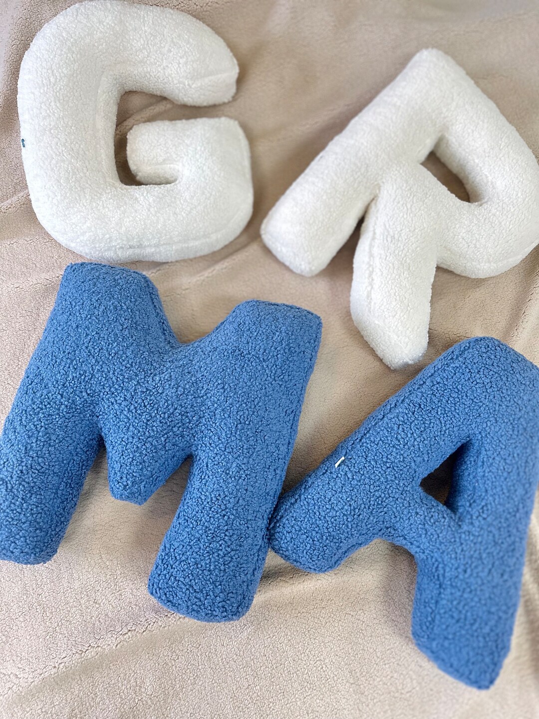 Plush Soft Letter Pillow, Custom Fabric Letter, Personalized Initial ...