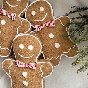 Plush Gingerbread Man Pillow, Christmas Pillow, Gingerbread Man Decor ...