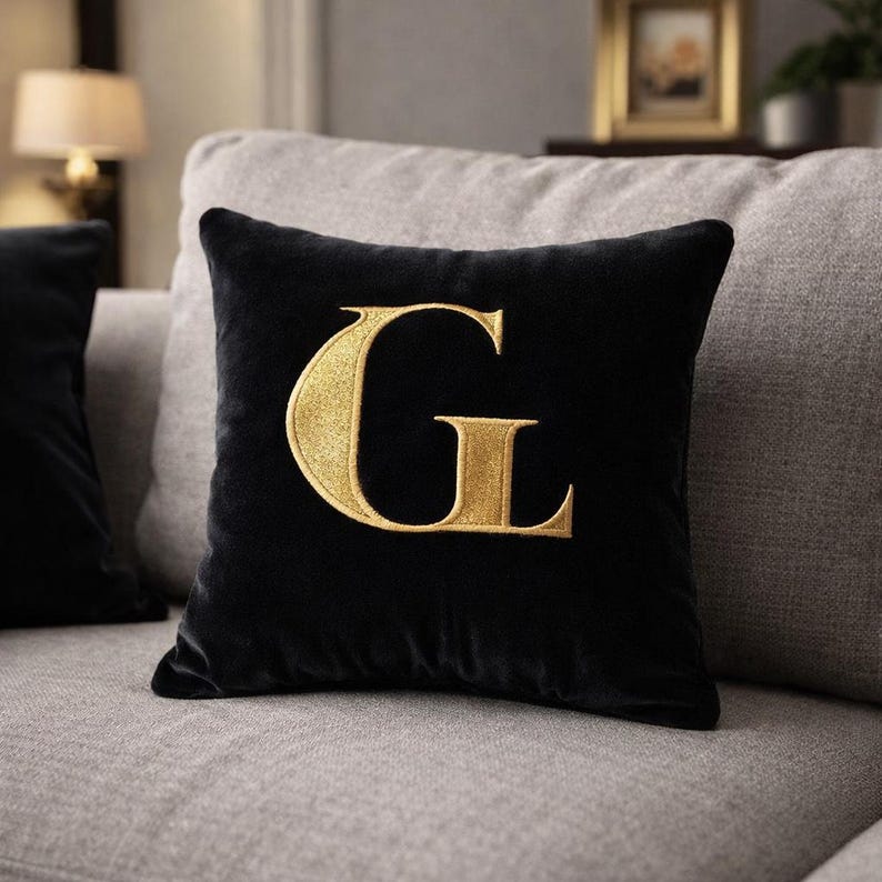 Custom Embroidered Logo Pillow, Personalized Business Reception Decor ...
