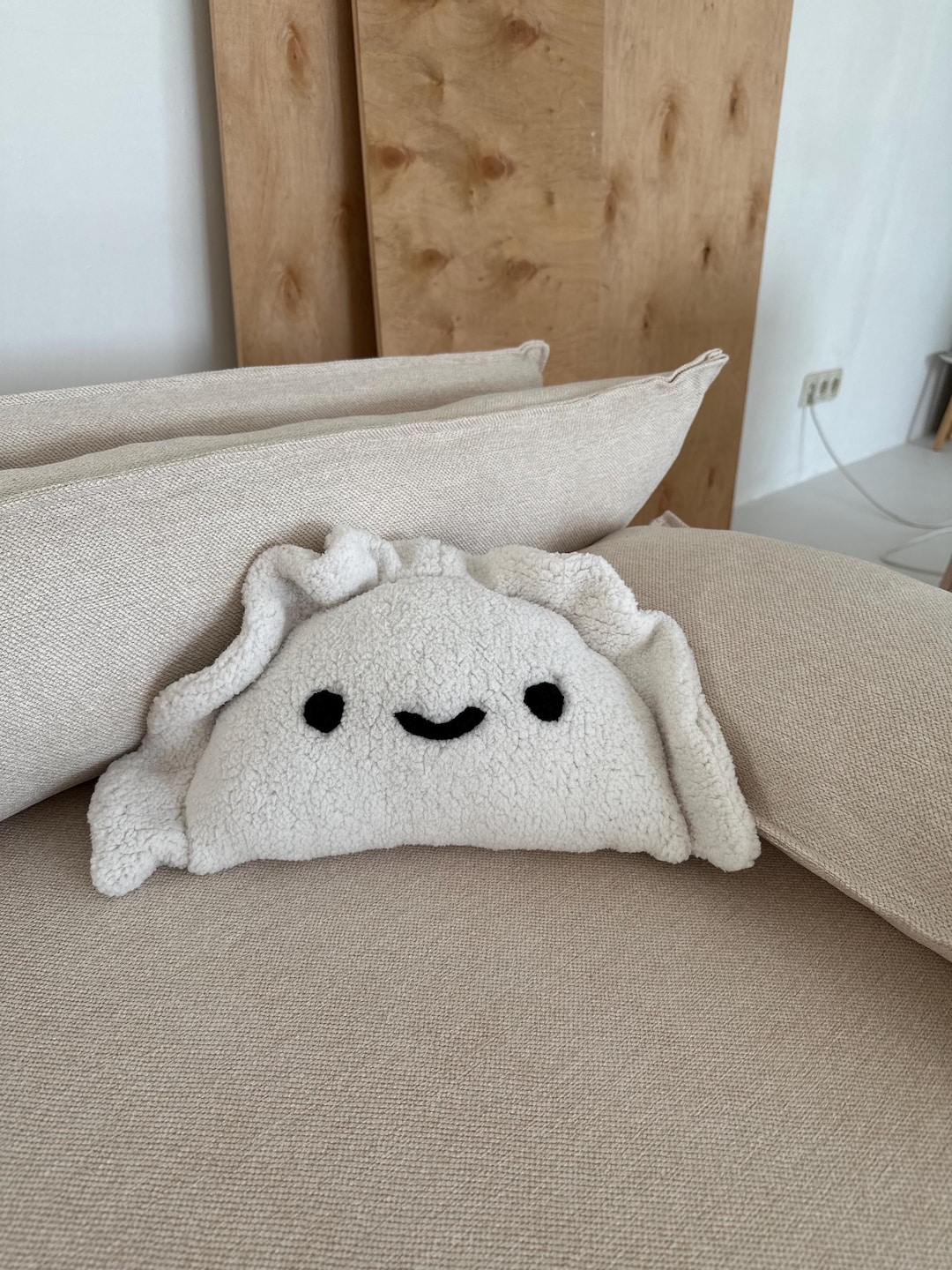 Handmade Plush Dumpling Pillow: Kawaii Pierogi Home Decor - Etsy