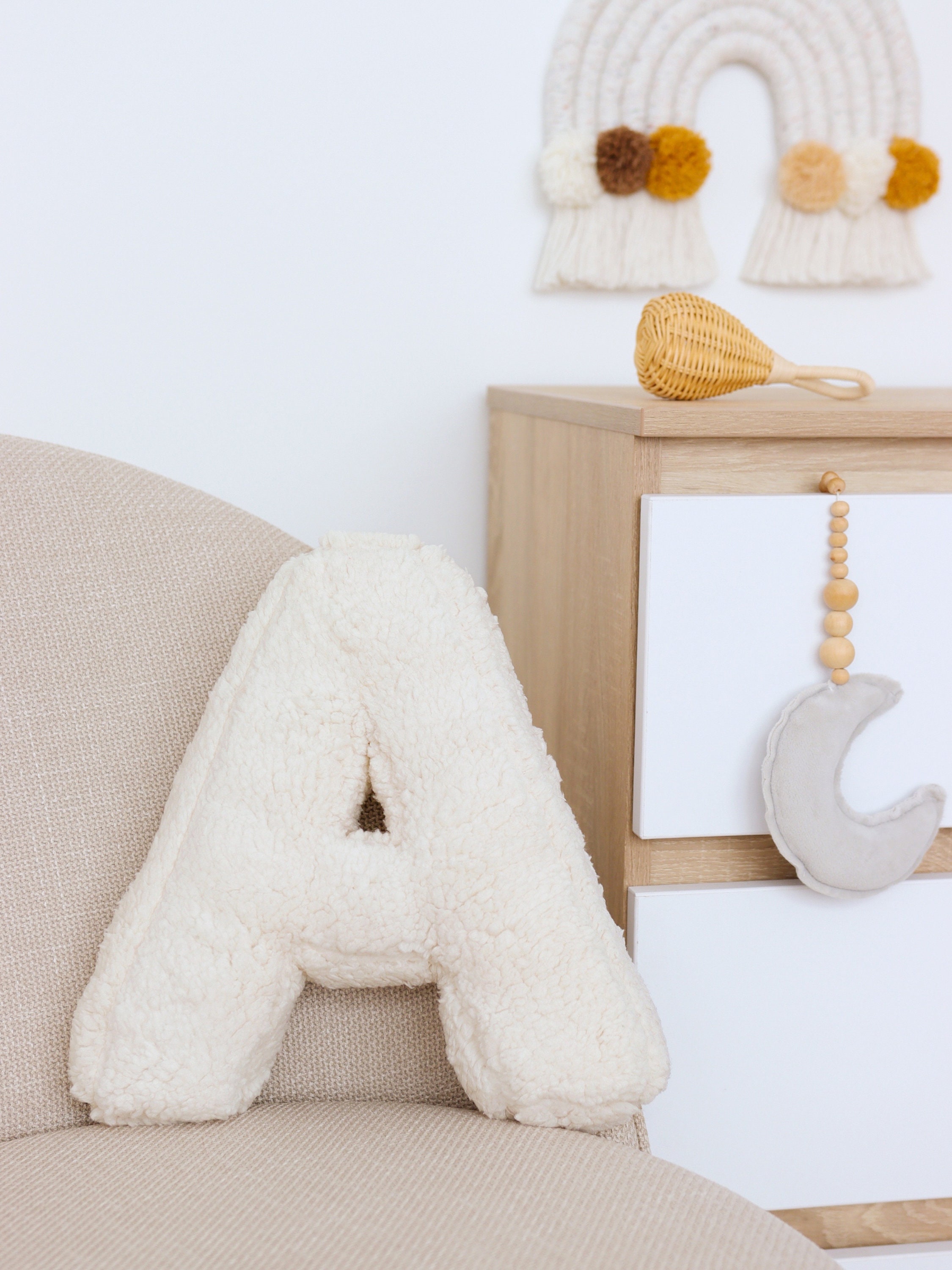 Letter Shaped Pillow, Abc Pillow, Custom Letter M Pillow, Nursery ...