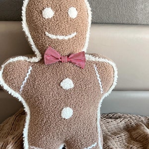 Plush Gingerbread Man Pillow, Christmas Pillow, Gingerbread Man Decor ...
